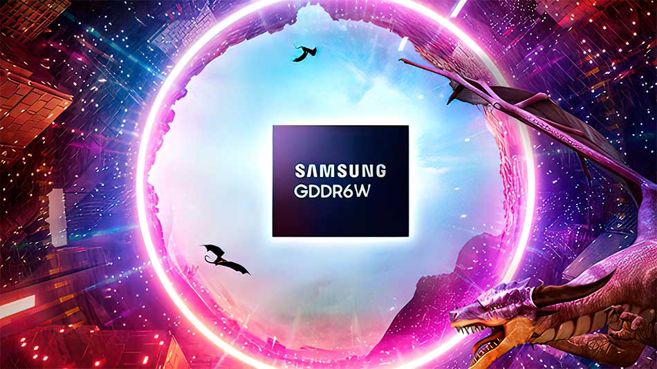 Samsung anuncia la nueva memoria GDDR6W, con el rendimiento de HBM2