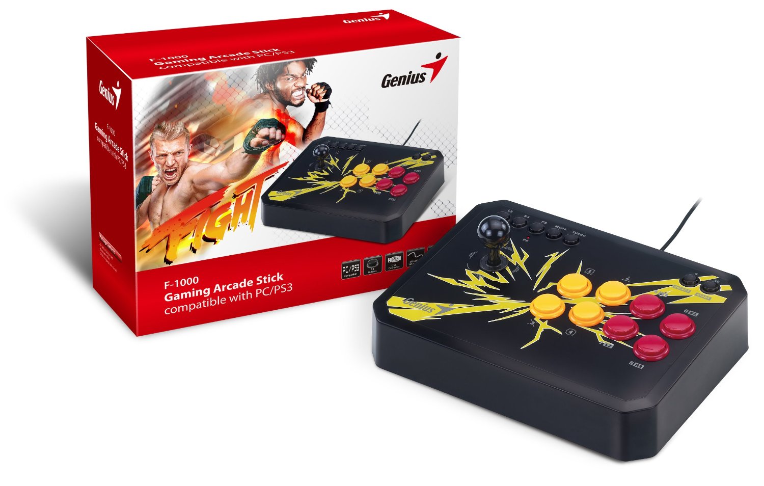 Genius presenta su nuevo joystick de arcade F-1000