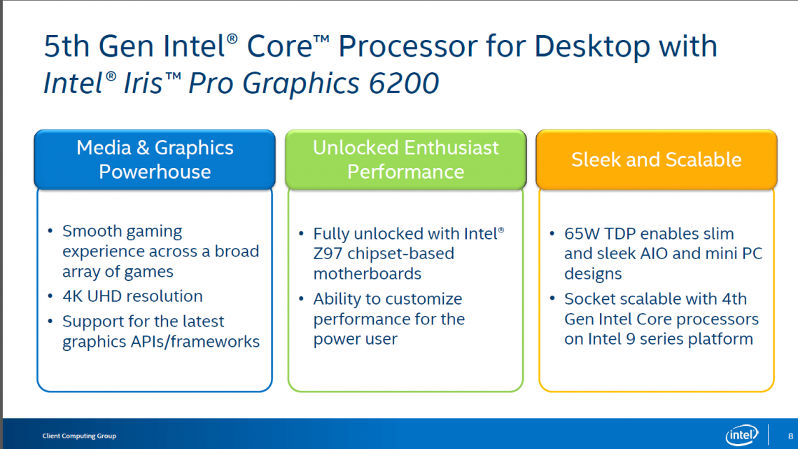 Intel lanza sus procesadores de escritorio de quinta generación ...
