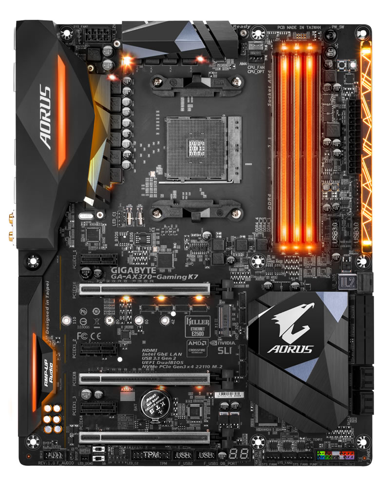 GIGABYTE presenta motherboards AM4 para Ryzen de AMD