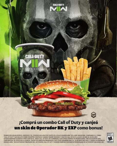 Burger King regala una skin de Call of Duty Modern Warfare 2 si pedís ...