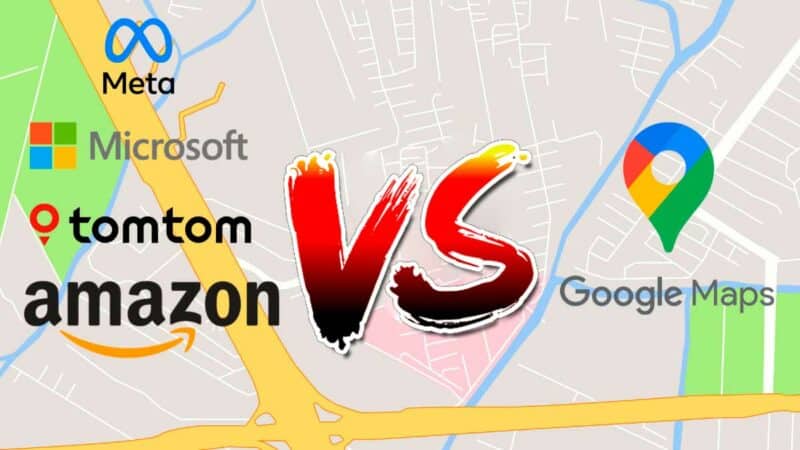 Alianza entre Meta, Amazon y Microsoft para enfrentar a Google Maps