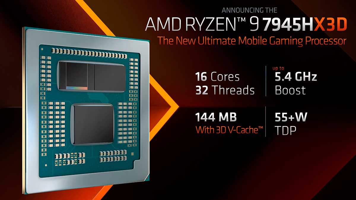 La CPU AMD Ryzen 9 7945HX3D funciona igual que el modelo sin 3D V-Cache