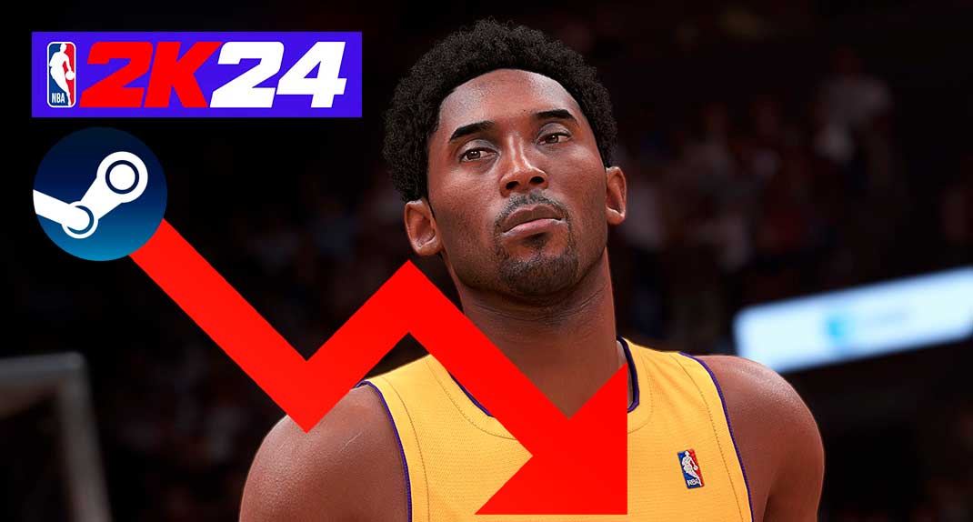 NBA 2K24 empieza con un 90% de críticas negativas en Steam