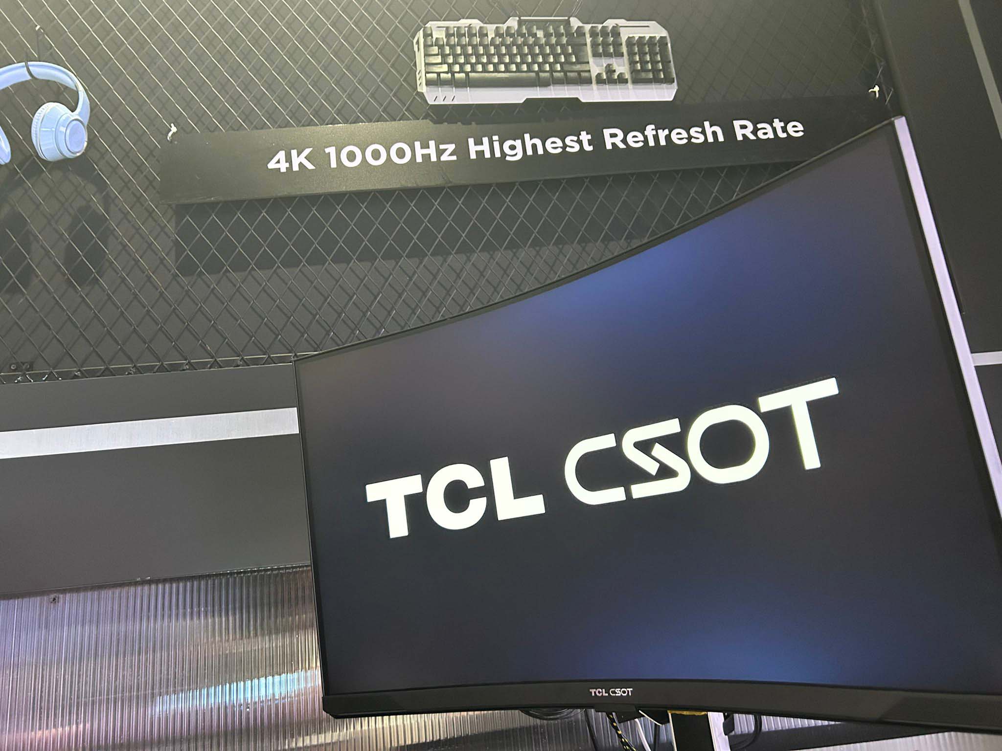 TCL presenta su último avance tecnológico: un panel 4K 1000 Hz diseñado para monitores gamer