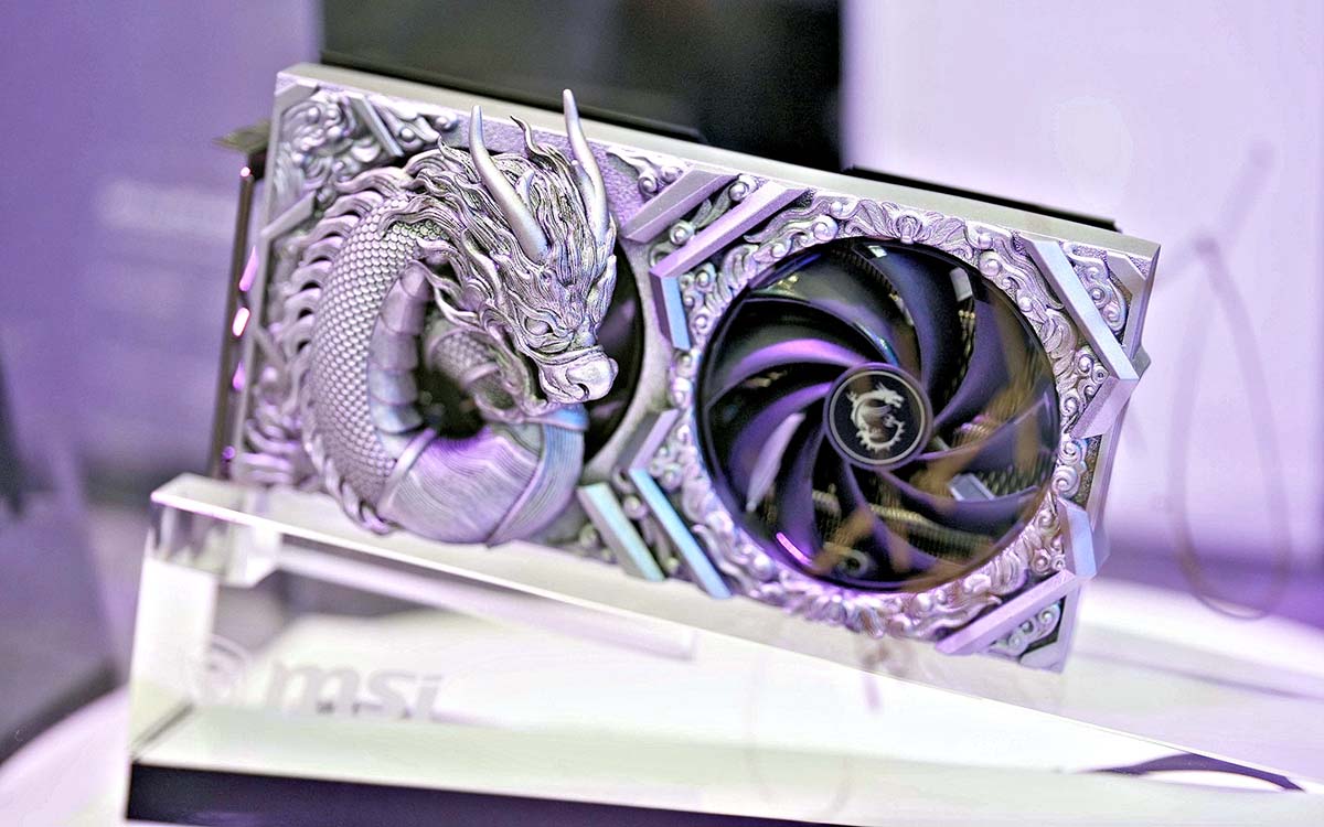 MSI mostró tarjetas graficas de la serie GeForce RTX 4000 con diseños generados por IA con la ...