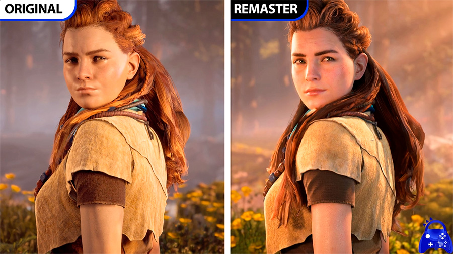 Te mostramos una comparativa gráfica entre Horizon Zero Dawn Remastered ...