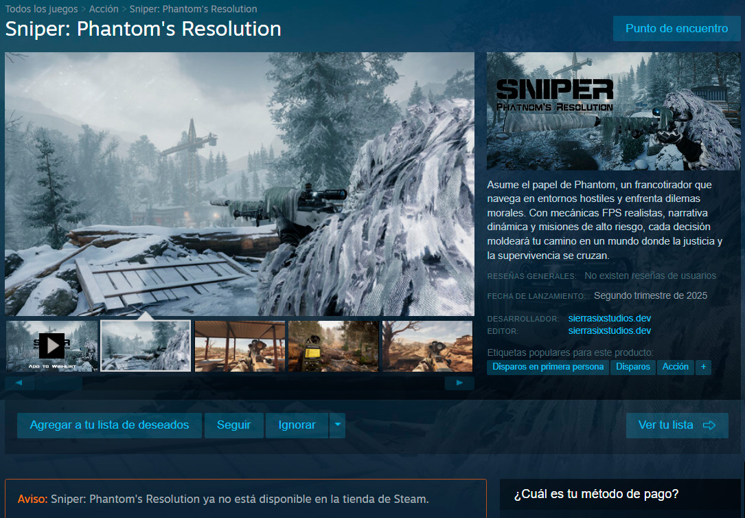 Valve elimina la demo de Sniper: Phantom's Resolution de Steam por ...