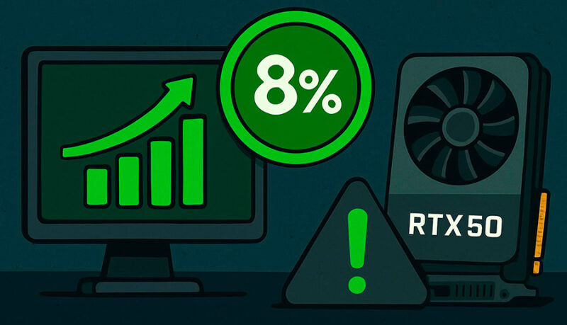 Driver nuevo de NVIDIA da 8 % más rendimiento en RTX 50