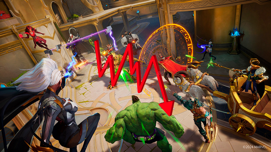 Marvel Rivals pierde más de la mitad de sus jugadores en Steam