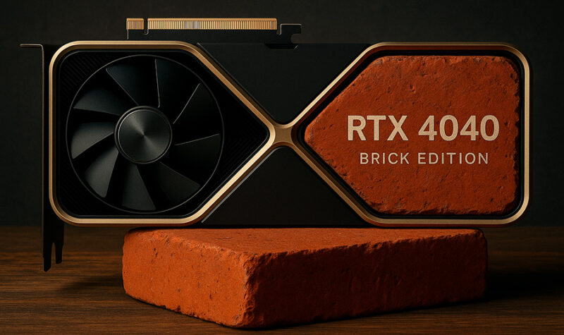 NVIDIA publica por error una falsa RTX 4040 Brick Edition