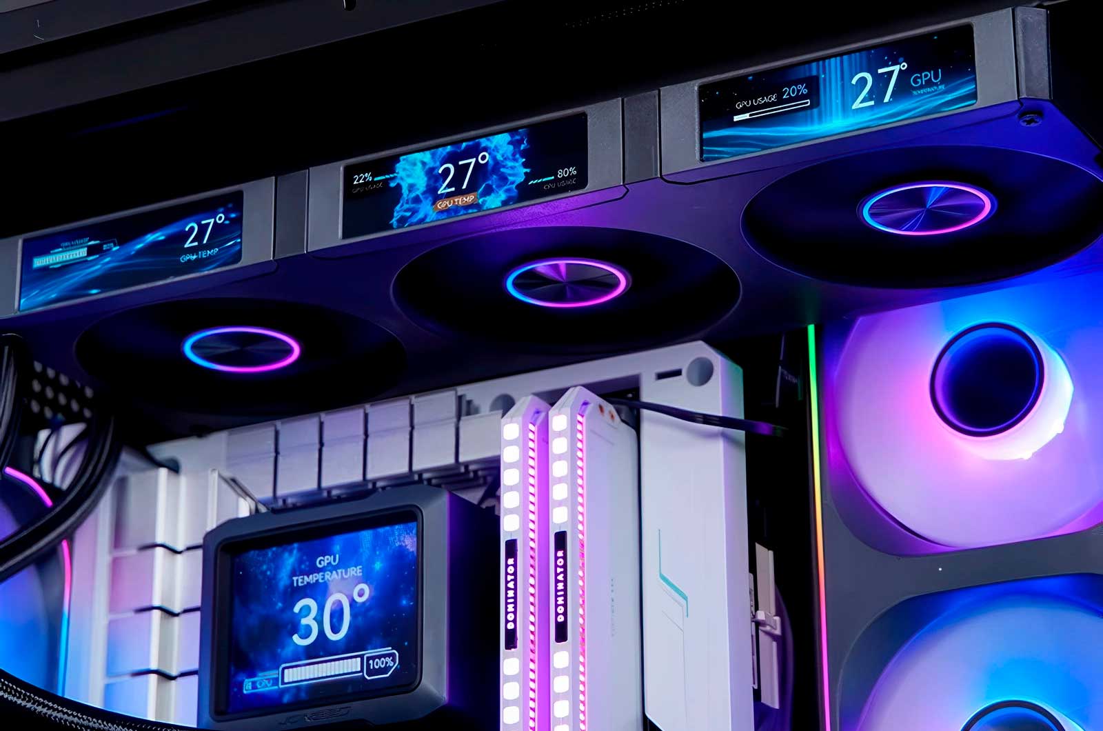 Jonsbo lanza AIO con 4 pantallas LCD para personalizar tu PC