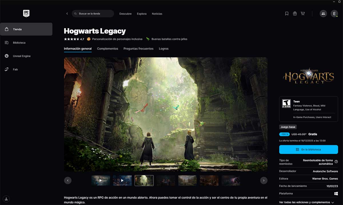 Epic Games Store regalaría 15 juegos hasta terminar el año, el ultimo es uno de los más queridos