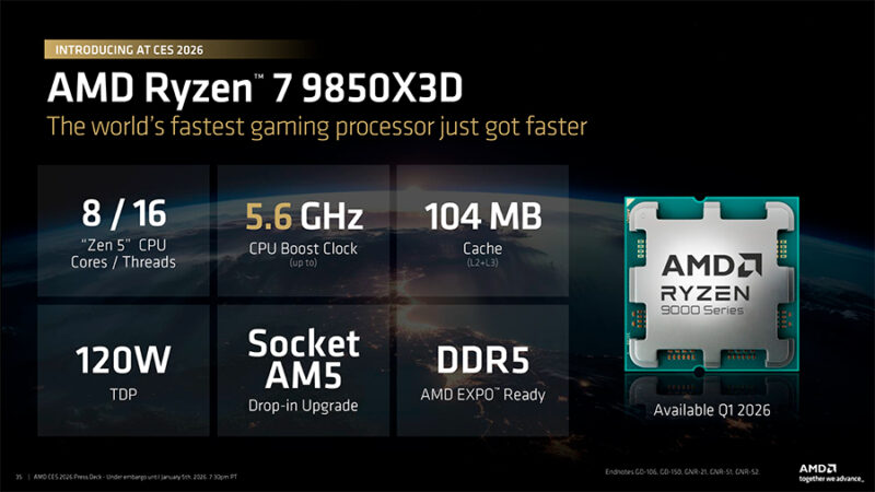 AMD presenta el Ryzen 7 9850X3D como su nuevo procesador gaming tope de ...