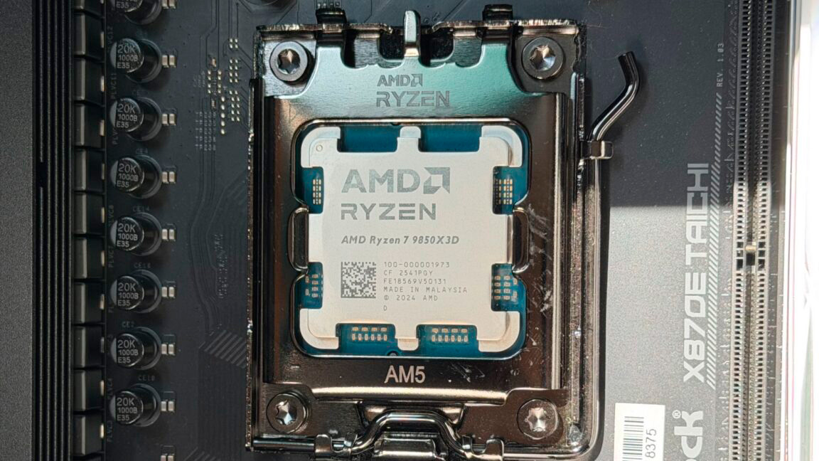 Se reporta la primer muerte de un Ryzen 7 9850X3D y fue en una placa ...