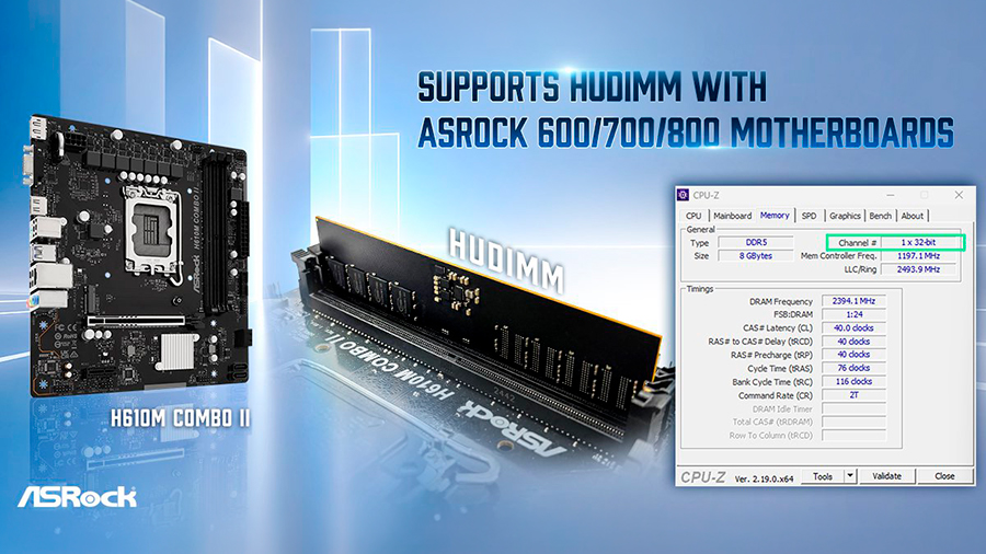 ASRock presenta HUDIMM DDR5 como alternativa más económica frente a la ...